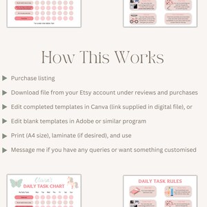 Editable Daily Task Chart Kids Task Chart Task Chart Printable Special ...