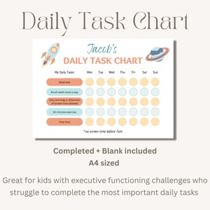Fun Chart for Kids: Daily Tasks Made Easy | Kids' Daily Task Chart ...