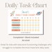 Editable Daily Task Chart Kids Task Chart Task Chart Printable Special ...