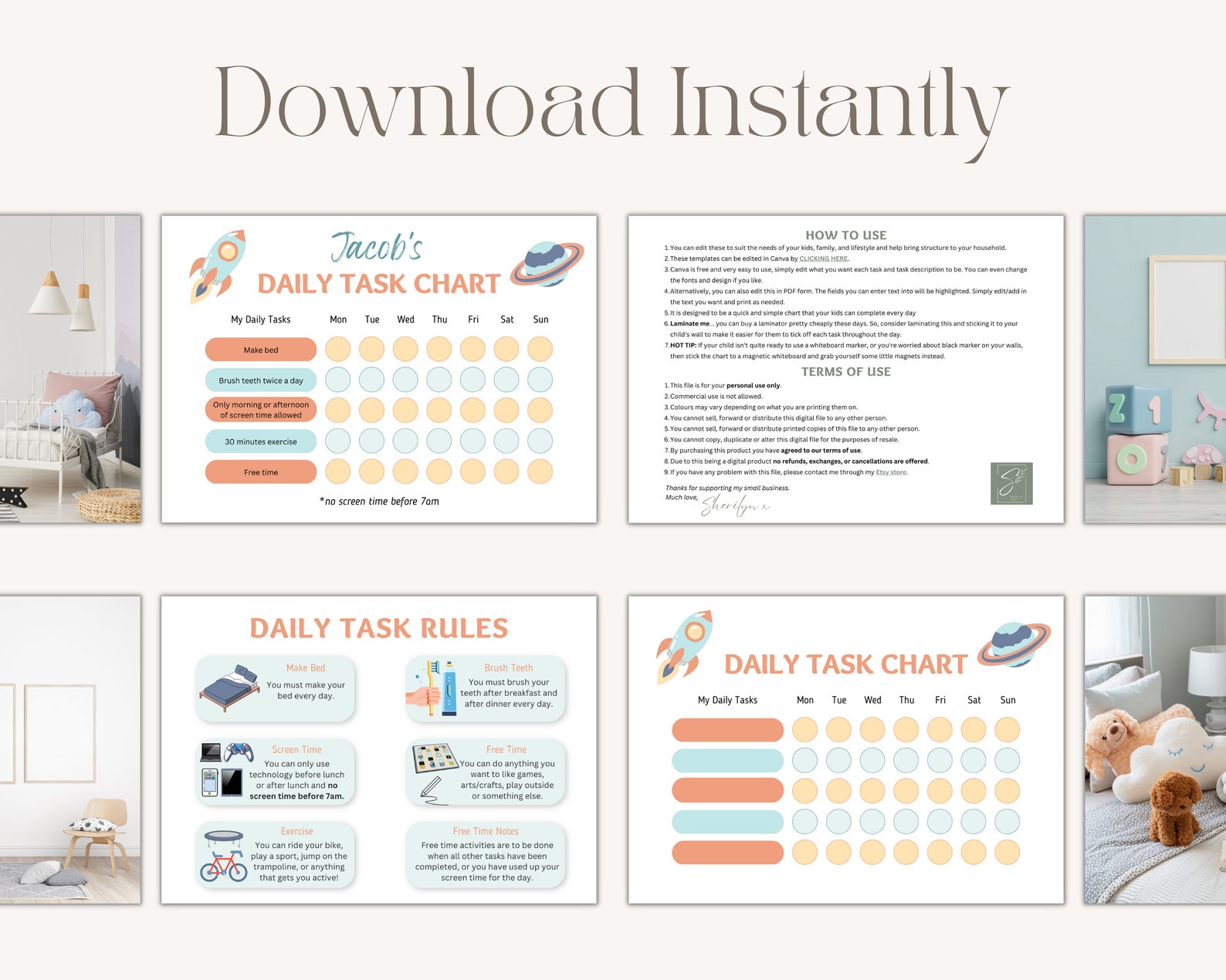 Fun Chart for Kids: Daily Tasks Made Easy | Kids' Daily Task Chart ...