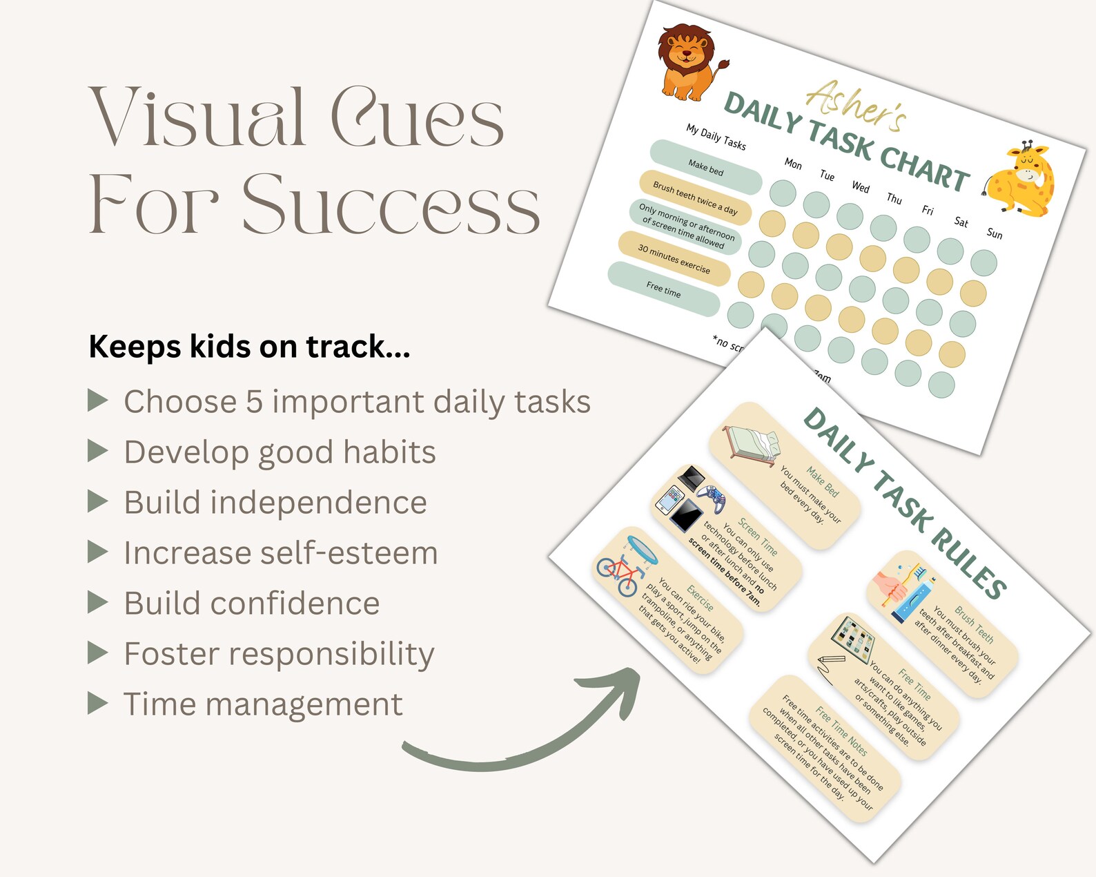 Editable Daily Task Chart Kids Task Chart Task Chart Printable Special ...