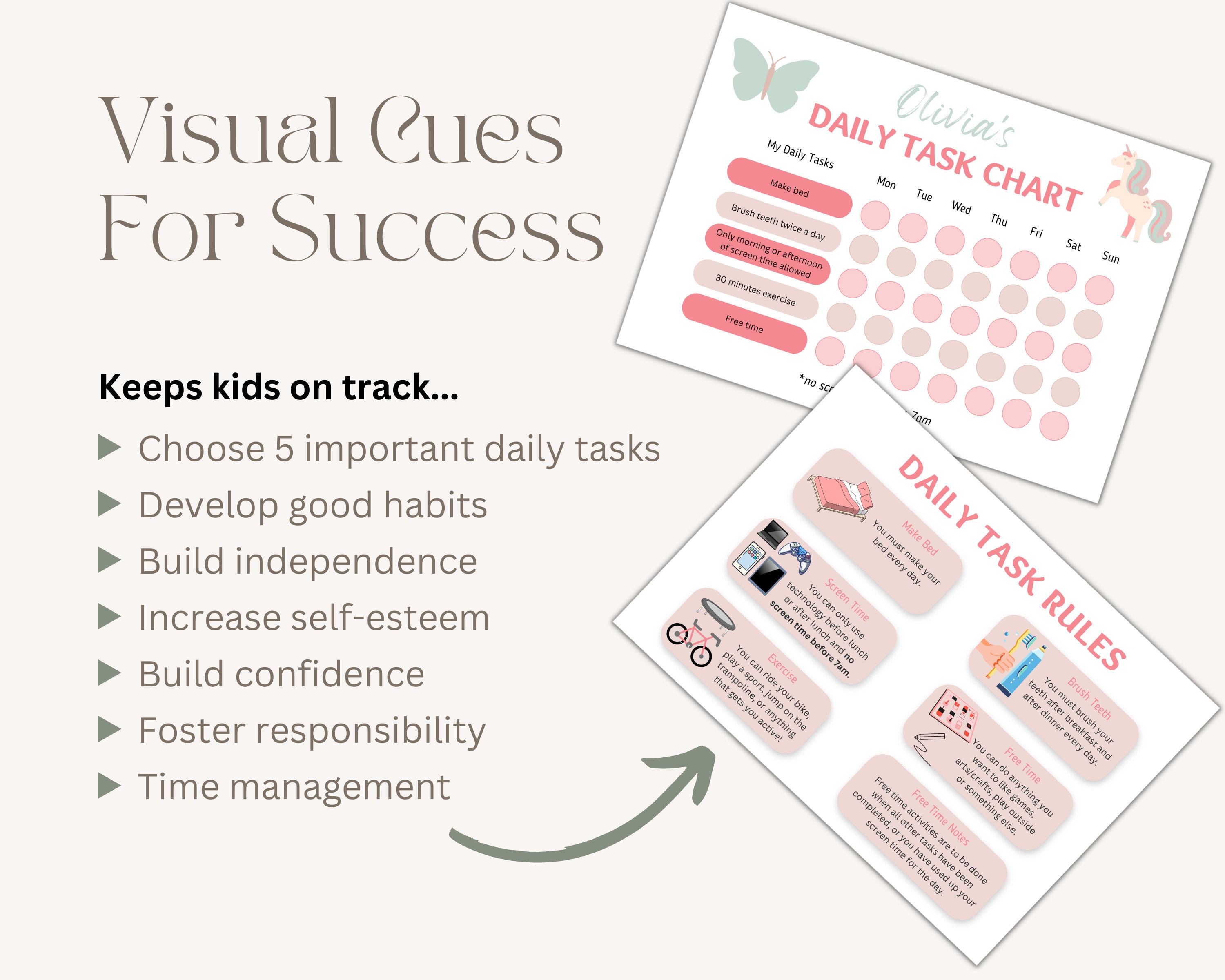 Editable Daily Task Chart Kids Task Chart Task Chart Printable Special ...