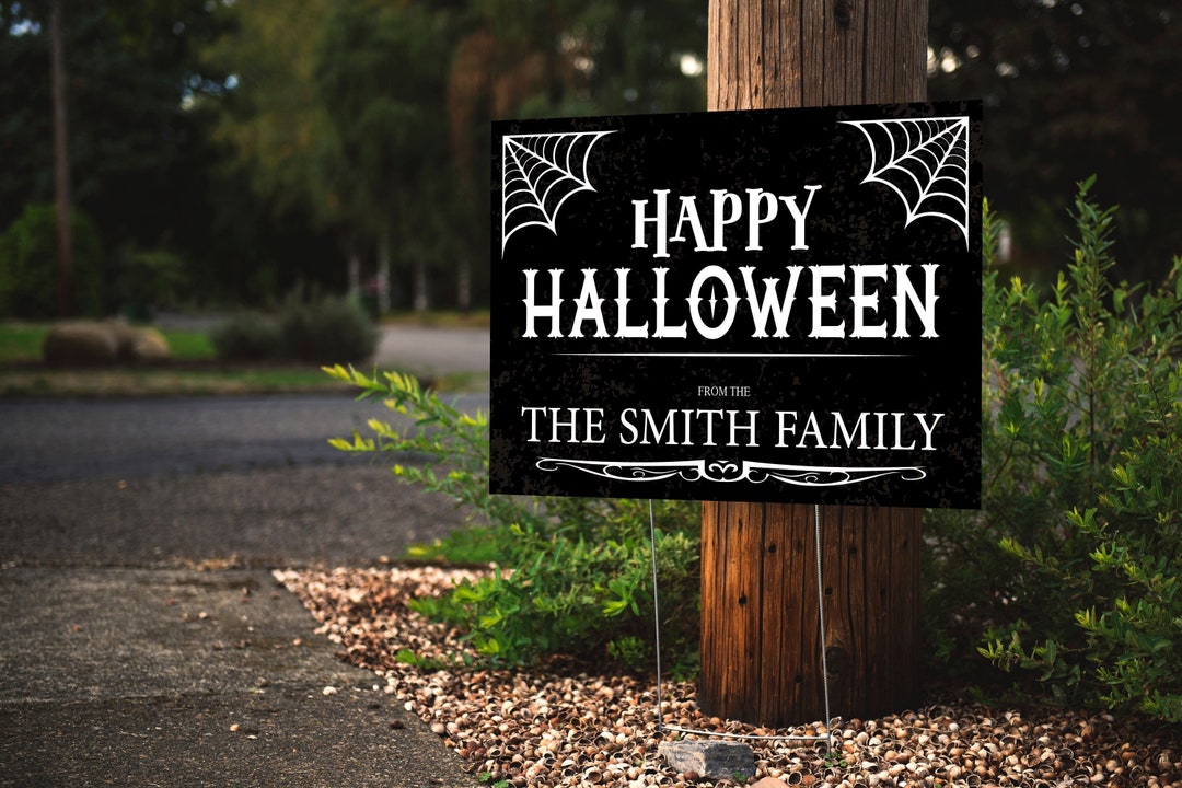 Custom Halloween Yard Sign Lawn Sign Halloween Decor - Etsy