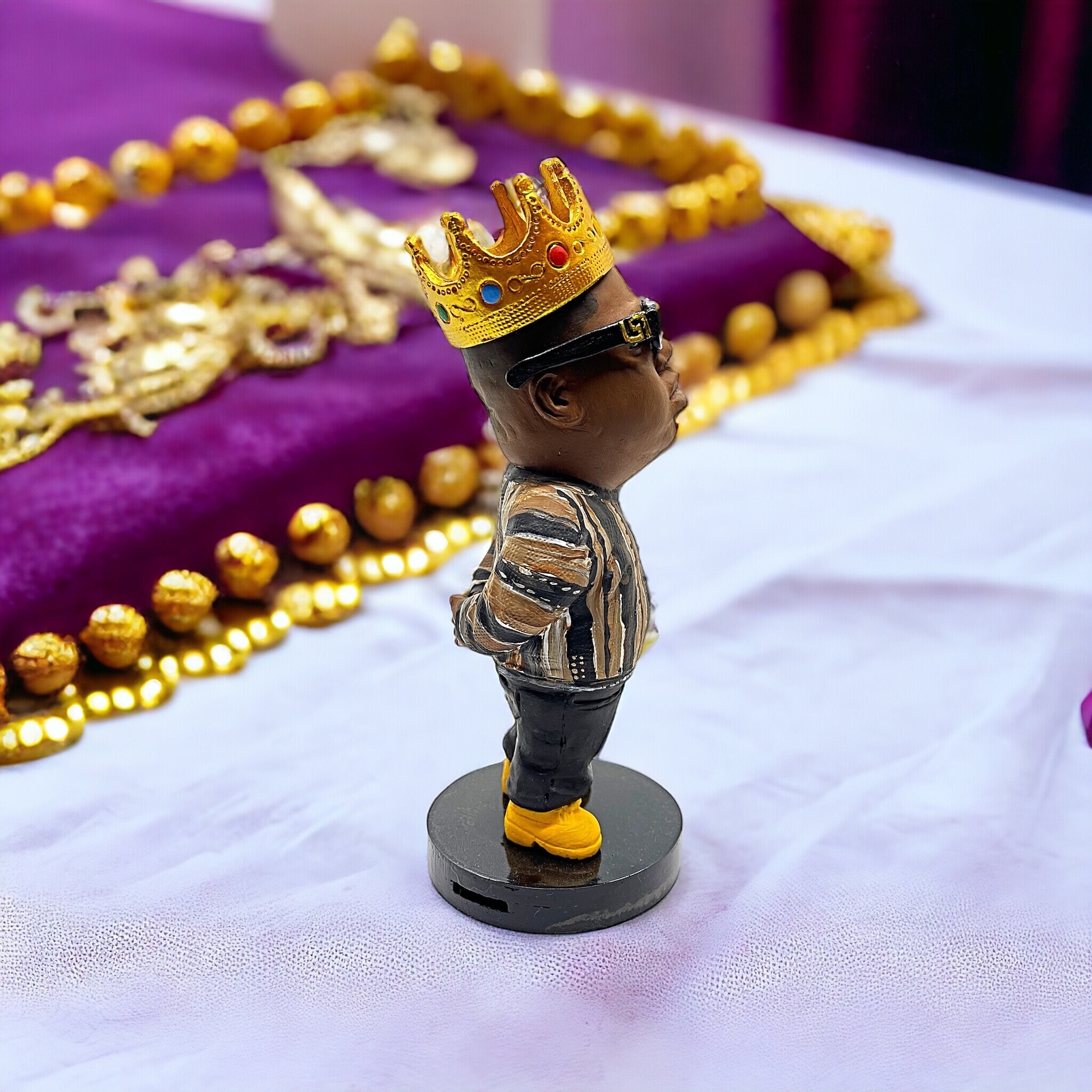 BIGGIE SMALLS the Notorious Big B.I.G Brown Coogi Hip Hop Rap Resin ...