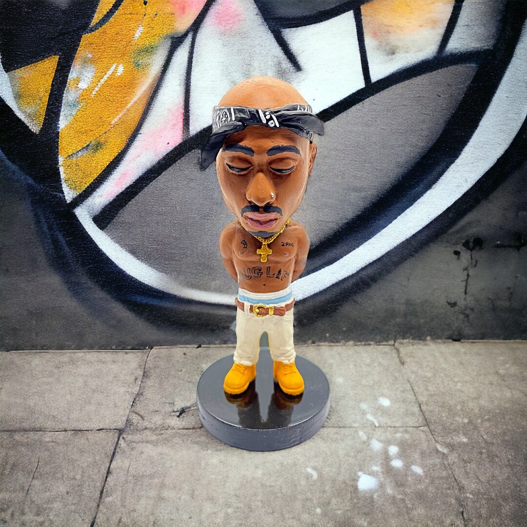 TUPAC SHAKUR Looking Down Hip Hop Rap Resin Handmade Sculpture Figure 6 ...