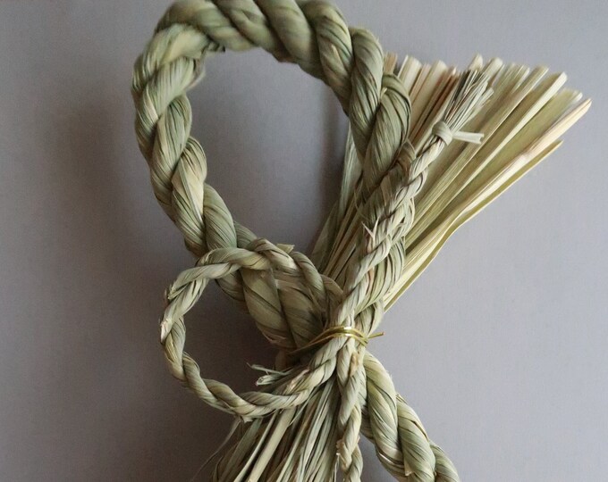 Wall Decor, Shimenawa, Straw, Sacred Rope, Lucky Ornament, 14×32cm 5.5× ...