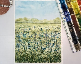 Summer Meadow Art | Etsy