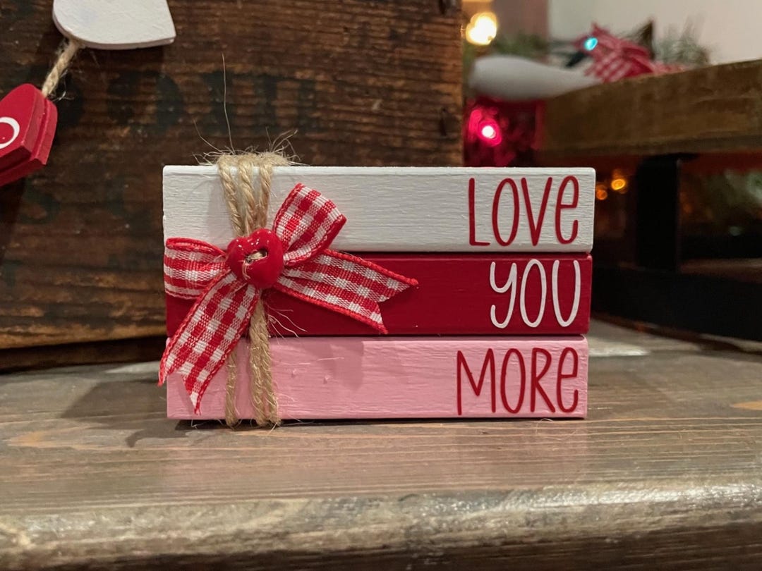 Valentine Block Stack, Love You More Valentine Block Stack, Valentine ...