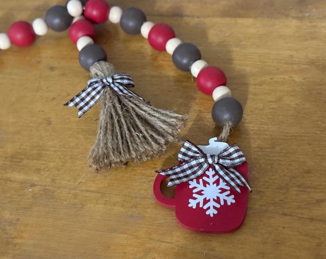 Hot Cocoa Bead Garland, Hot Cocoa Bar, Bead Garland, Hot Cocoa Tiered ...