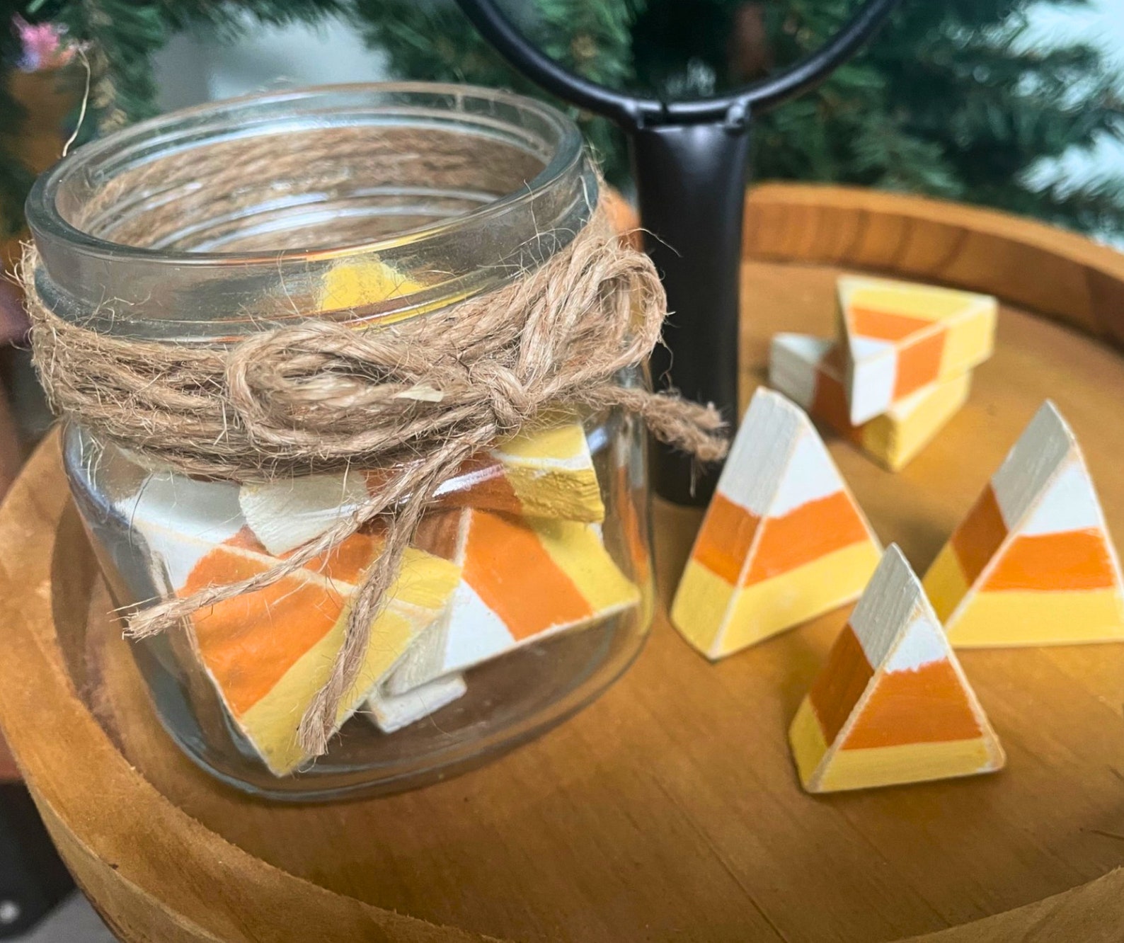 Mini Wood Candy Corn, Fall Tiered Tray Decor, Fall Shelf Sitter, Candy ...