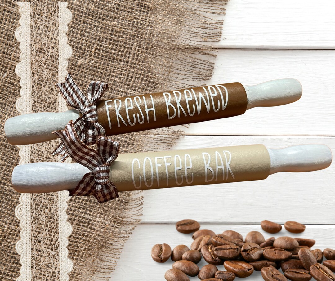 Coffee Mini Rolling Pins, Coffee Decor, Coffee Bar, Coffee Bar Decor ...