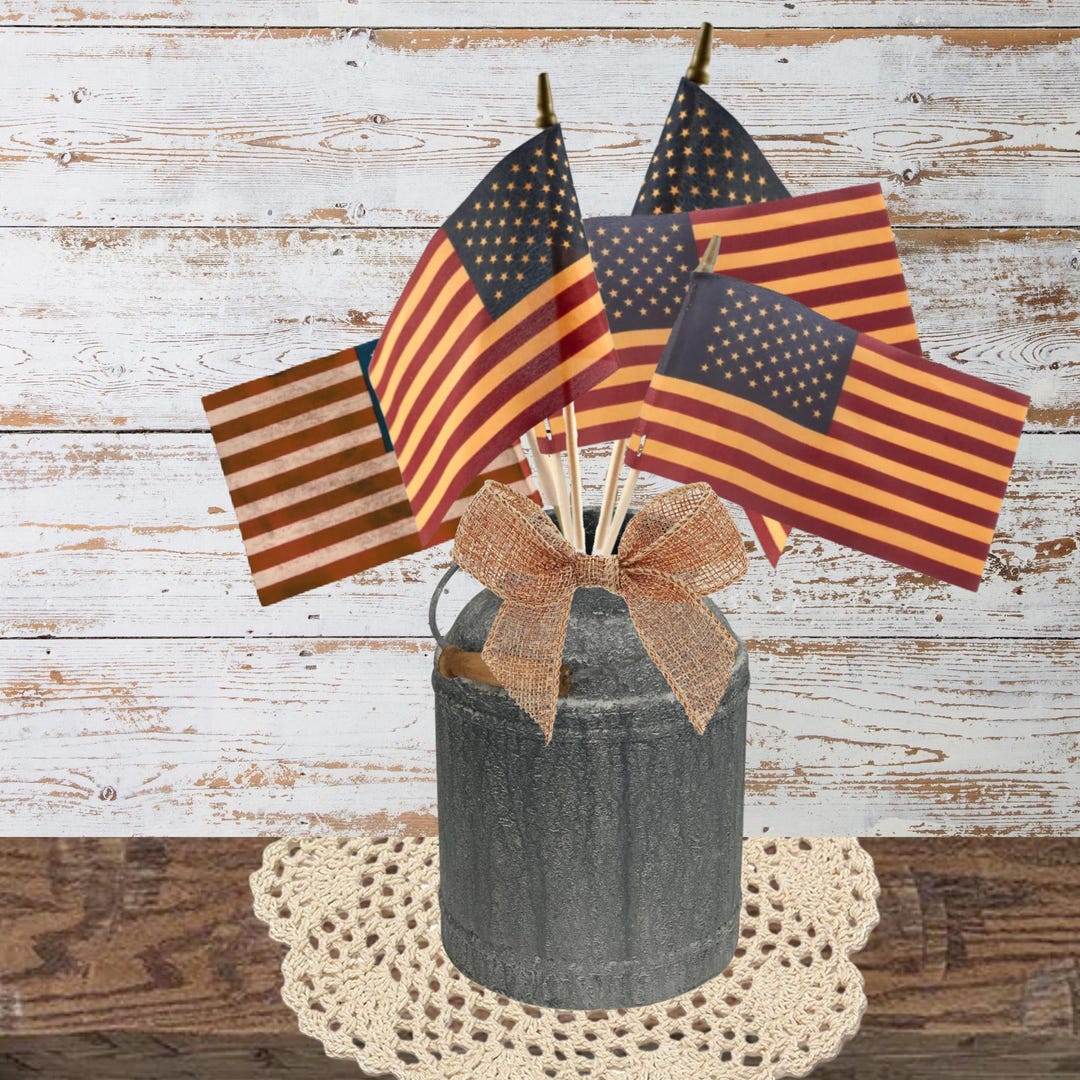 Antiqued American Flag, Distressed American Flag, Primitive American ...