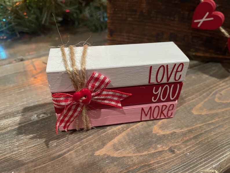 Valentine Block Stack, Love You More Valentine Block Stack, Valentine ...