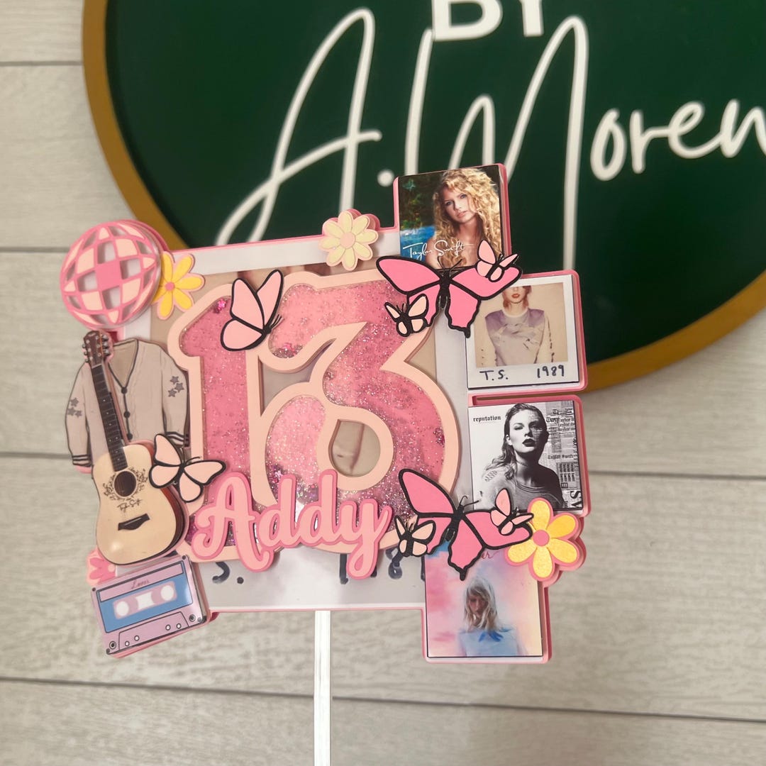 Swiftly 13th Birthday Cake Topper, Girly Cake Topper Birthday ...