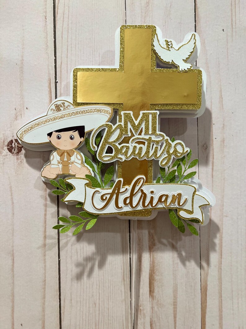 Mi Bautizo Cake Topper - Etsy