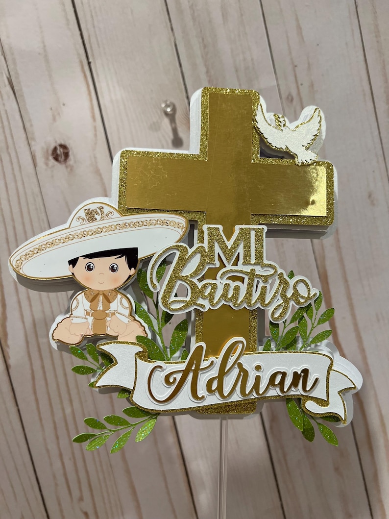 Mi Bautizo Cake Topper - Etsy