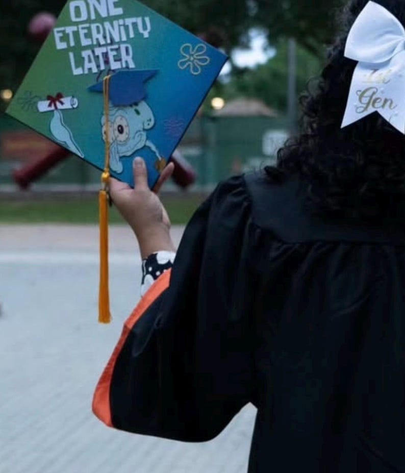Eternity Later Graduation Cap Attachment , Funny Grad Attachment - Etsy