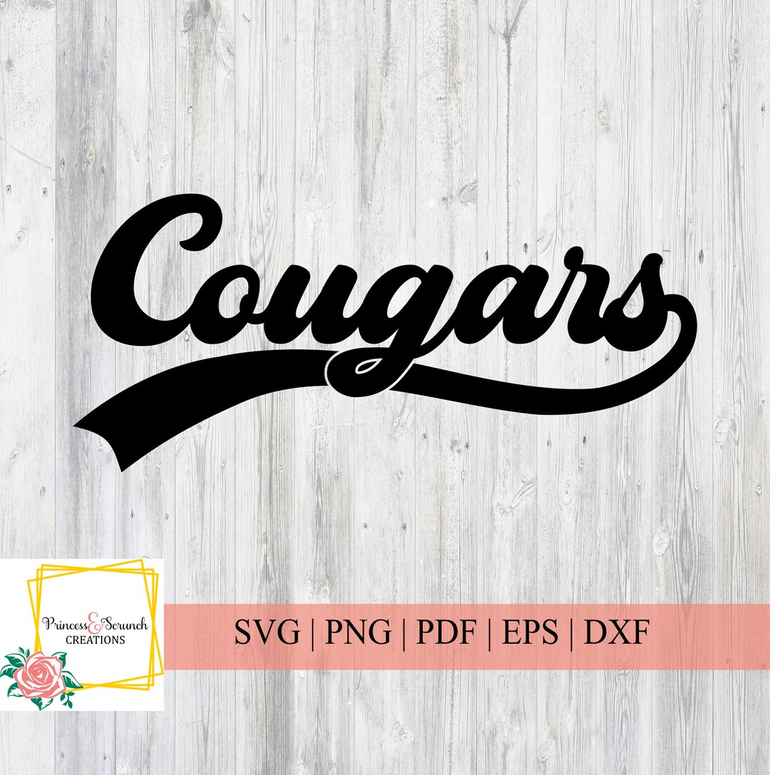 Cougars Baseball SVG | Baseball Script Cut File | Baseball Mom ...