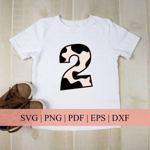 Cow Print Numbers 0-9 Svg Cut File | Farm Animal Birthday Party Theme ...