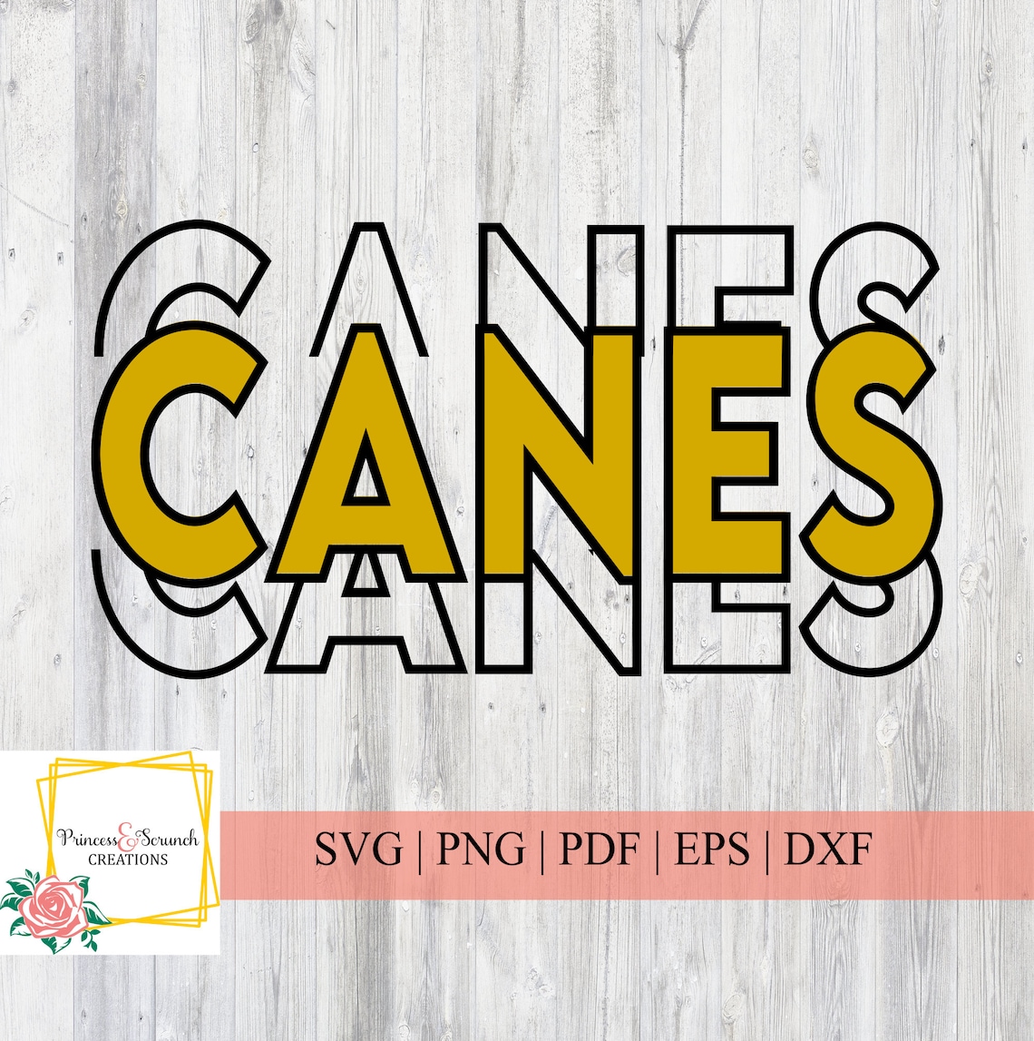 Canes SVG Athletic Spirit Wear Football Baseball Softball - Etsy