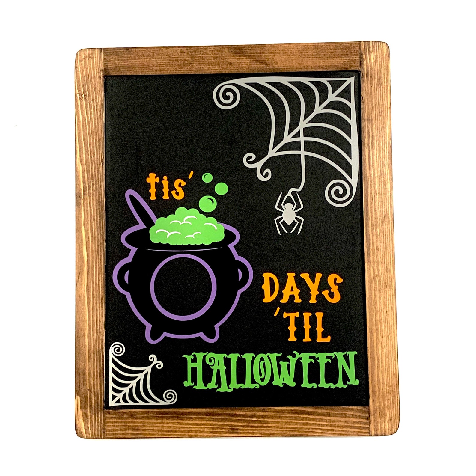 Halloween Countdown Chalkboard Sign for Kids and Halloween | Etsy