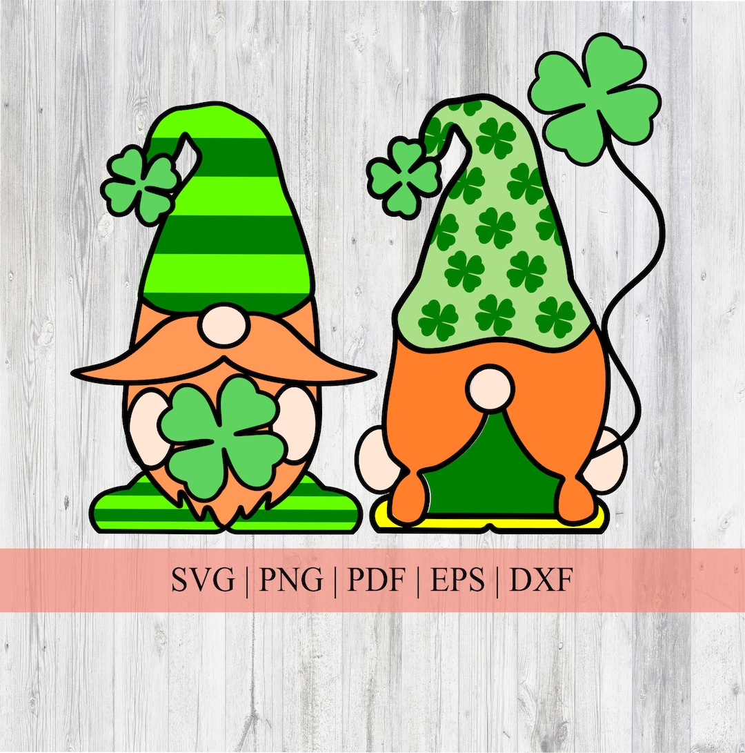 Clover Gnome Svg Cut File | St. Patrick's Day Gifts | Svg, Png, Eps ...