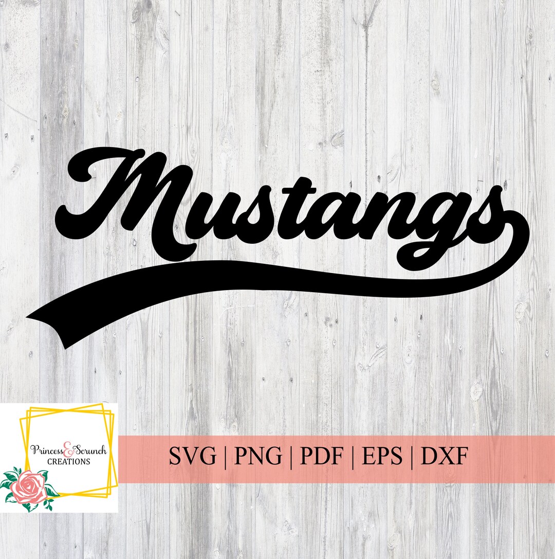 Mustangs Baseball SVG | Baseball Script Cut File | Baseball Mom ...