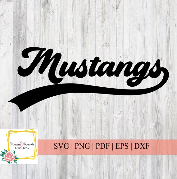 Mustangs Baseball SVG Baseball Script Cut File Baseball - Etsy