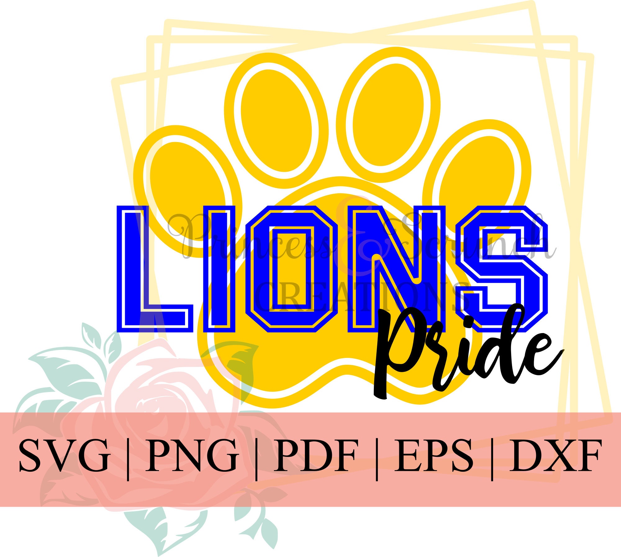 Lions Pride SVG | Lions Spirit Wear Cut File | Baseball Softball ...