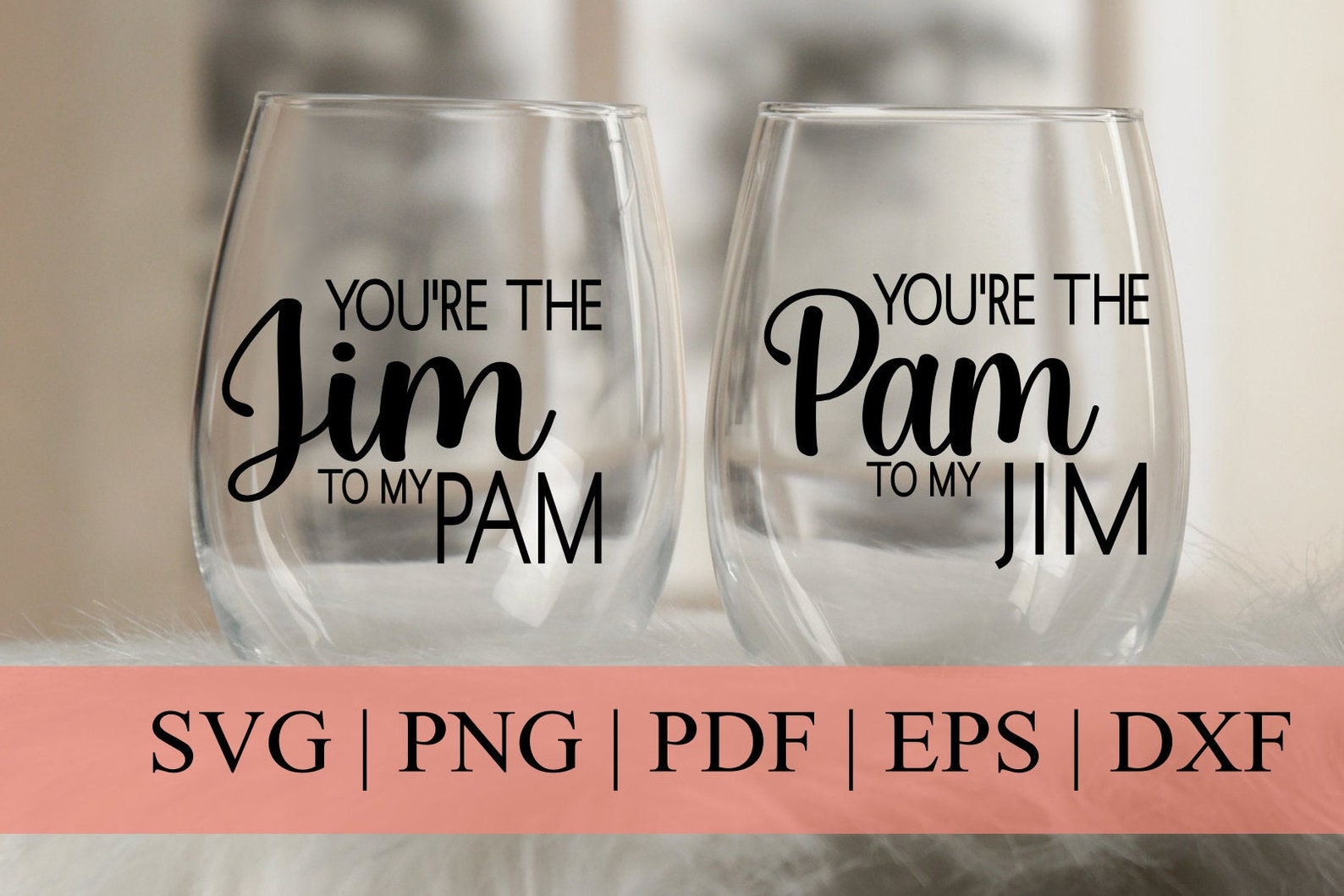 You're the Jim to My Pam/you're the Pam to My Jim SVG | Etsy