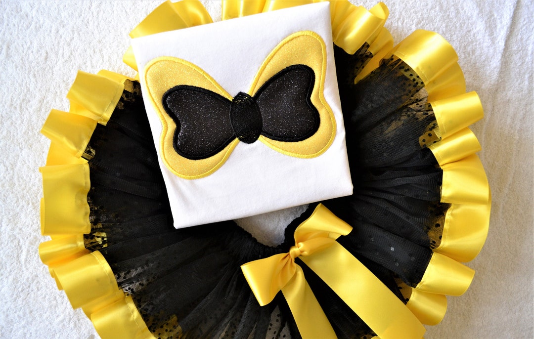 Yellow and Black Emma Wiggles Inspired Birthday Outfit , Ballet Ribbon ...