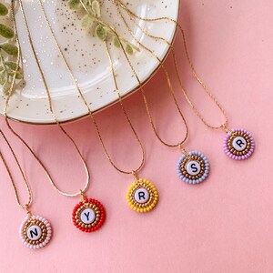 Candy Necklaces Initial Necklaces Colorful Necklaces Custom - Etsy