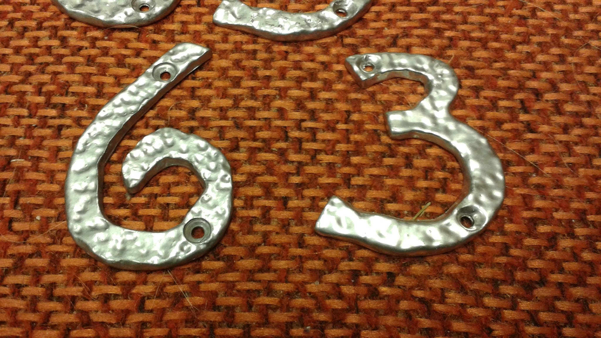 Vintage Hammered Metal House Numbers - Etsy