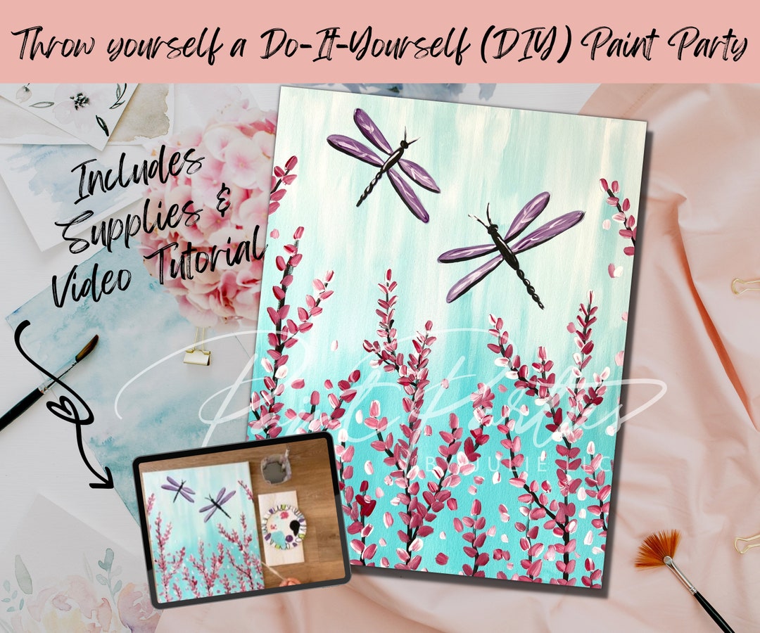 DIY Dragonflies All-in-1 Paint Kit With Supplies and Video Tutorial ...