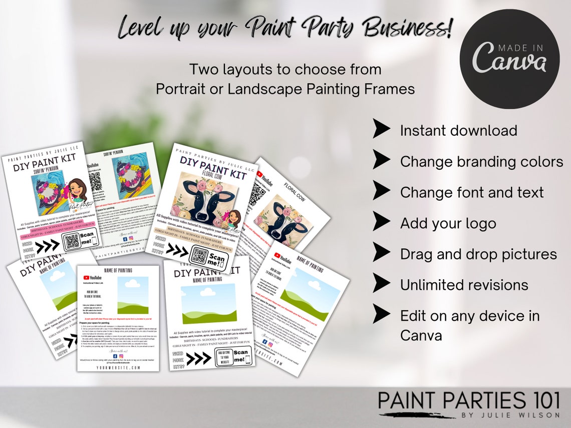 Customizable Paint Kit Insert Sheet Template - Easy to Use for Your ...