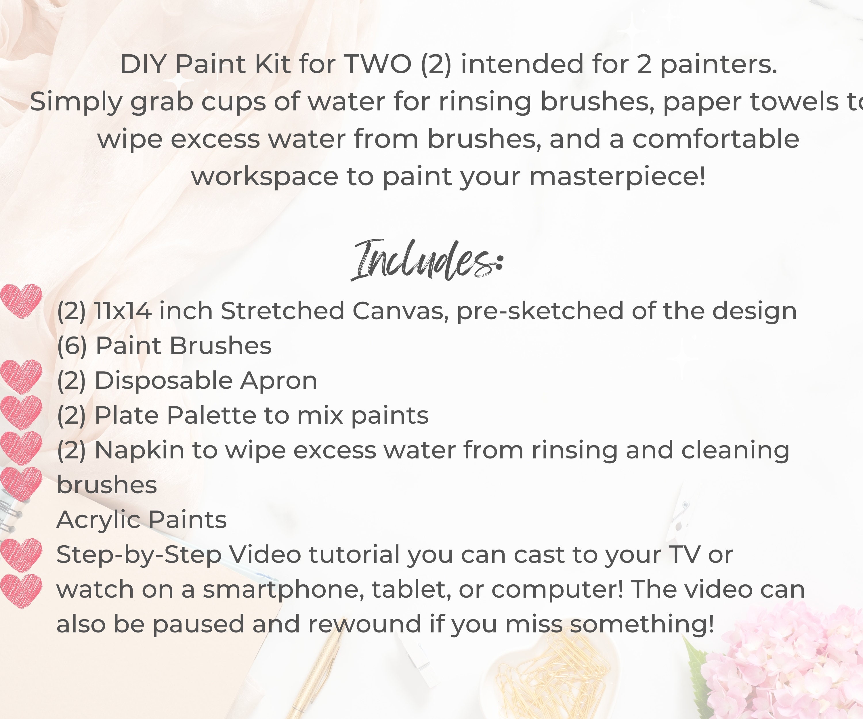 Cherry Blossom Doves Painting for Two Couples DIY Paint Kit - Etsy