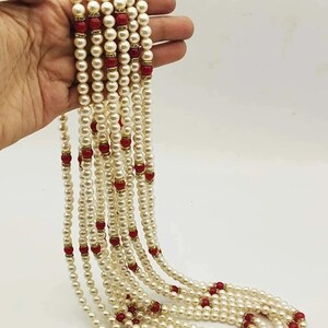 50 Pcs Handmade Pearl Wedding Mala: Indian Reception Garland - Etsy