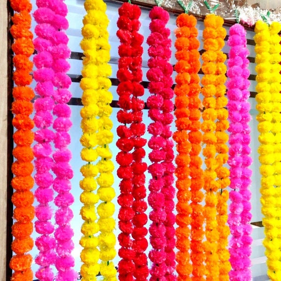 10 Fresh Like Artificial Marigold Flower String Party | Etsy