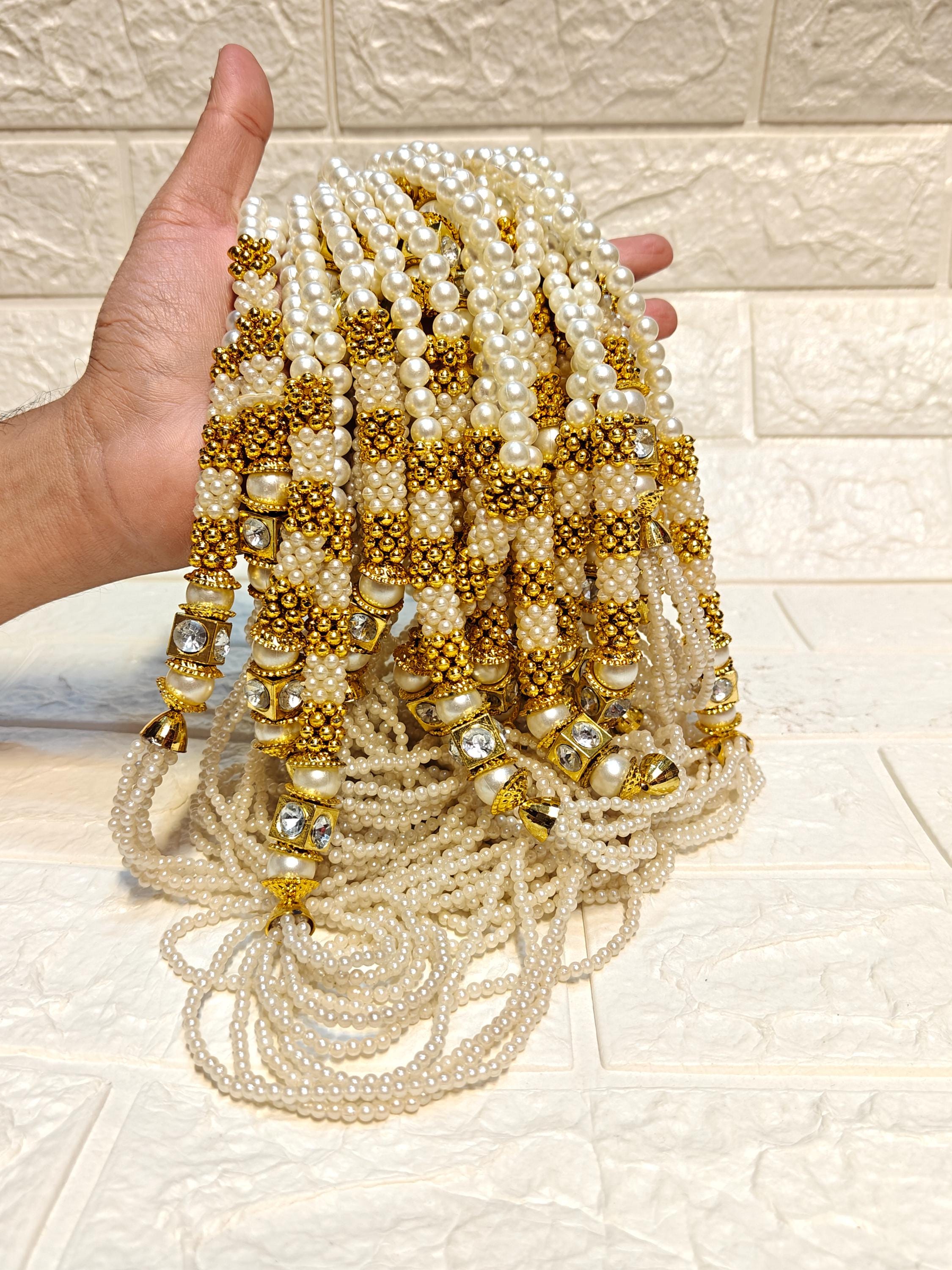 50 Pcs Wedding Moti Mala: Indian Reception Welcome Garland - Etsy