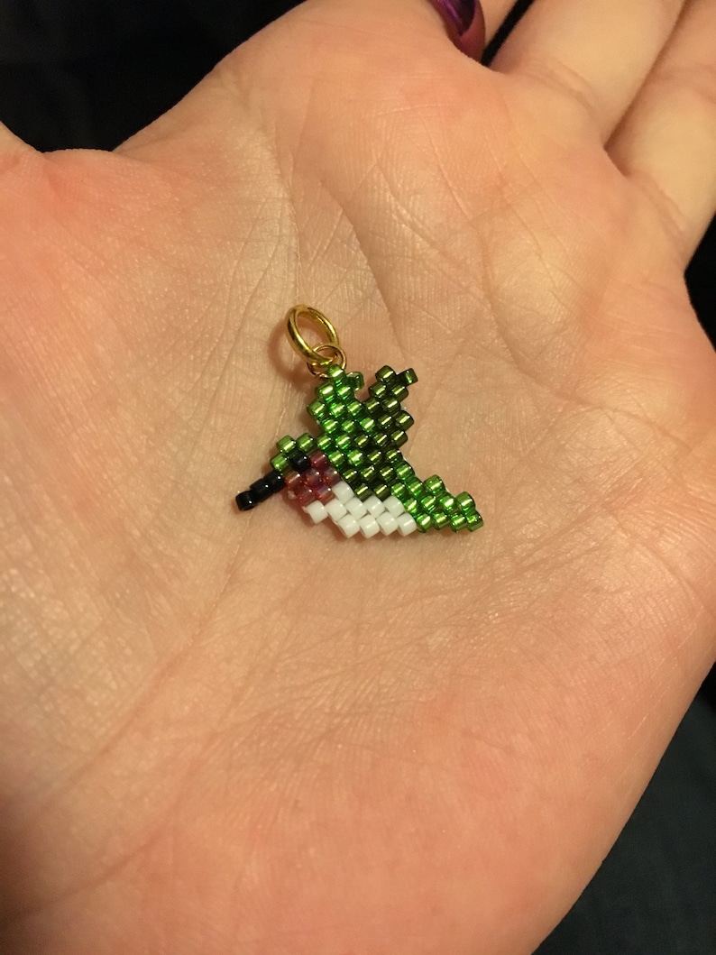 Brick Stitch Hummingbird Beading Pattern - Etsy