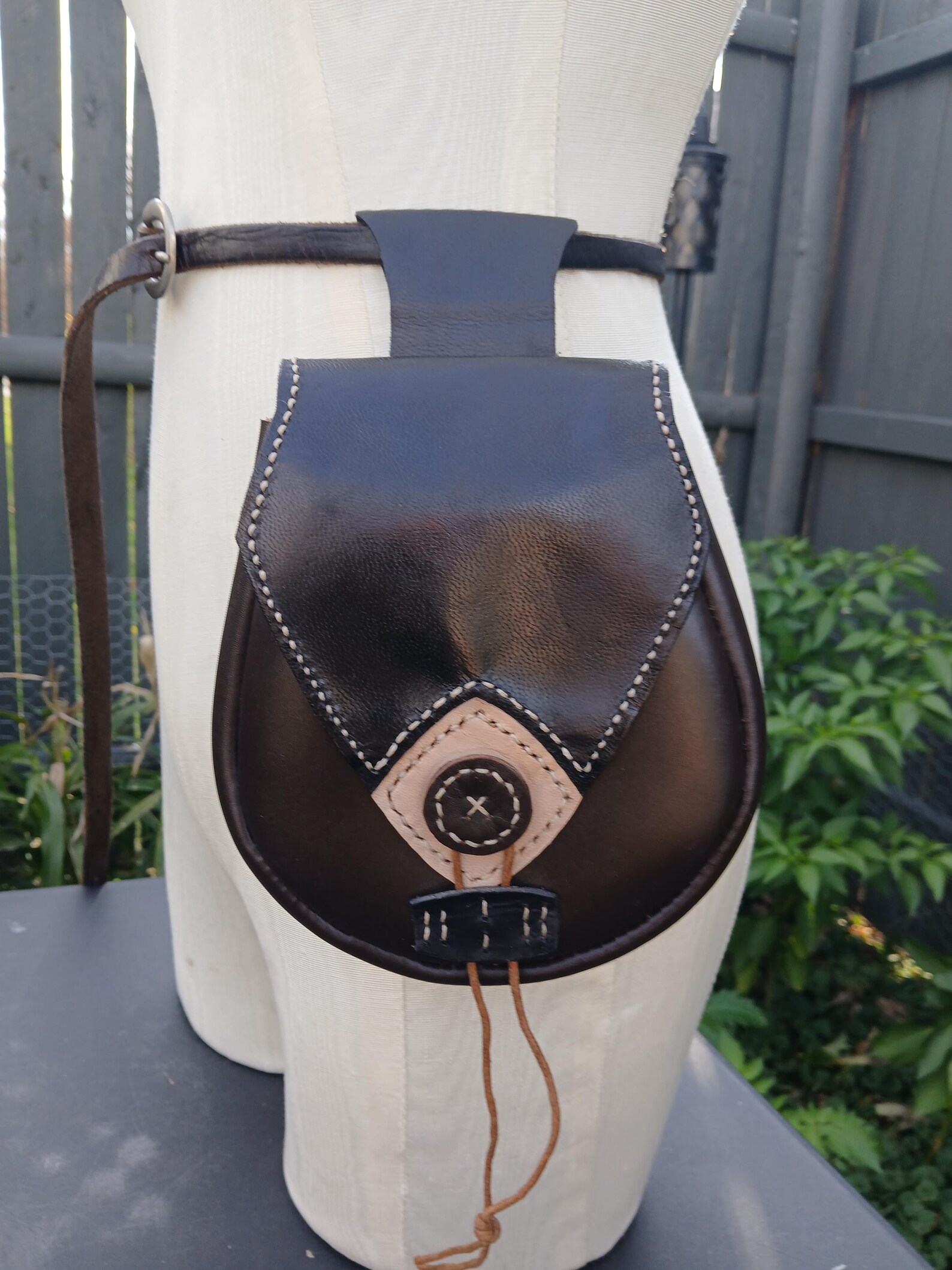 Handmade Leather Belt Pouch With Leather Button Closure - Etsy