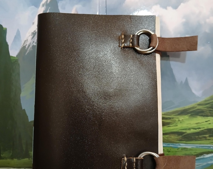 Rustic Leather Journal With Double Ring Strap Closure Handmade Notebook ...