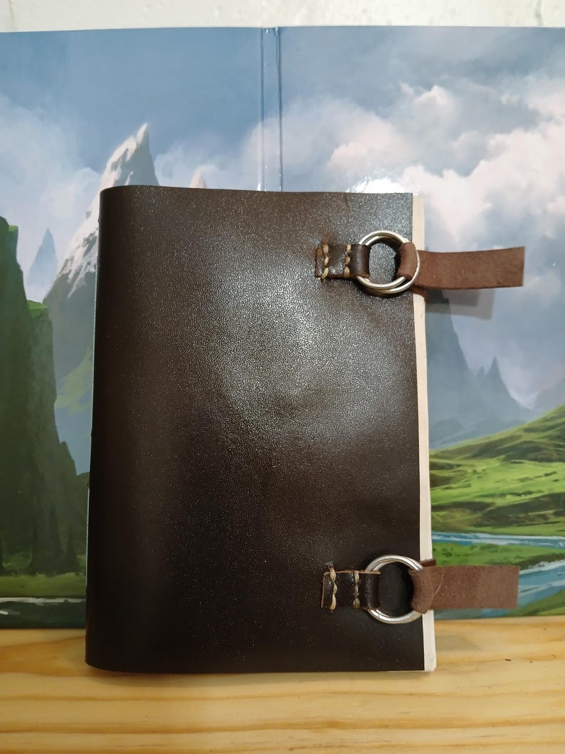 Rustic Leather Journal With Double Ring Strap Closure – Handmade ...