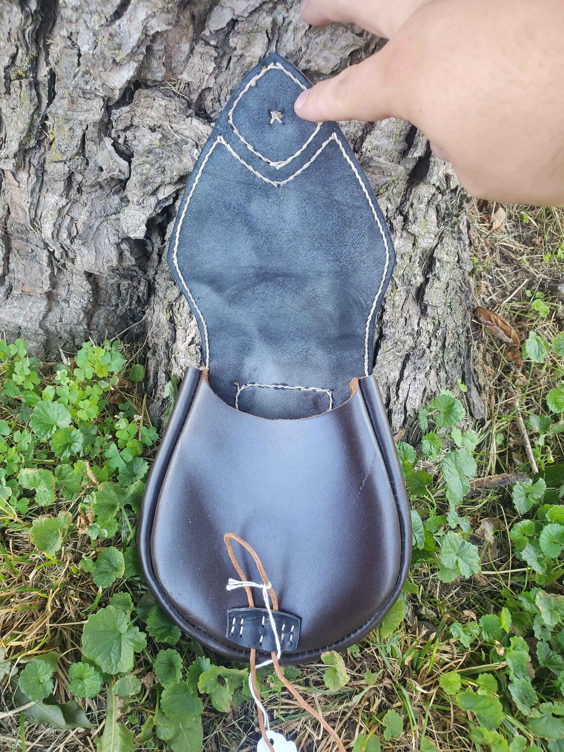 Handmade Leather Belt Pouch With Leather Button Closure - Etsy