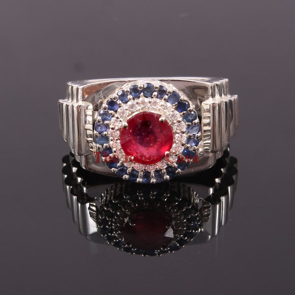 Ruby Man Ring - Etsy