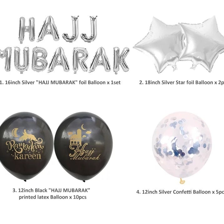 Hajj Mubarak Balloons Kit - Etsy