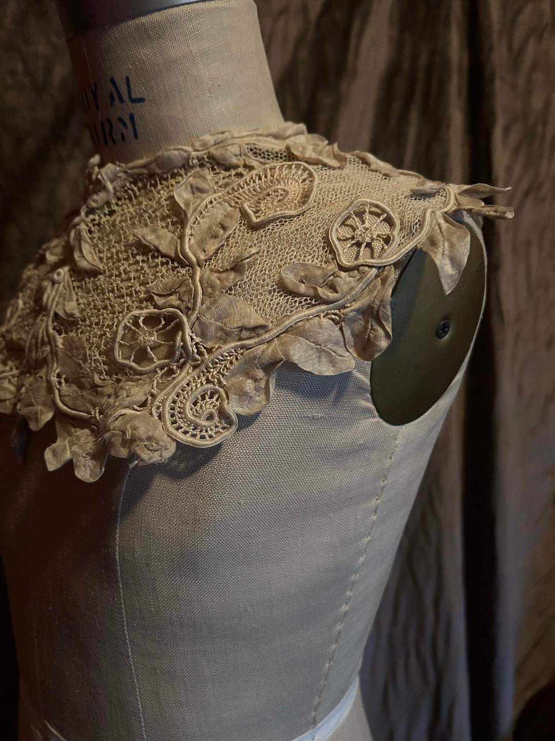 Edwardian Cream Lace Collar Antique - Etsy