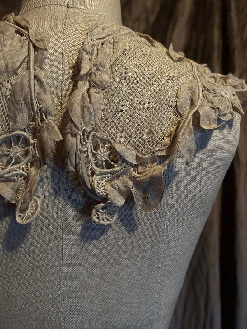 Edwardian Cream Lace Collar Antique - Etsy