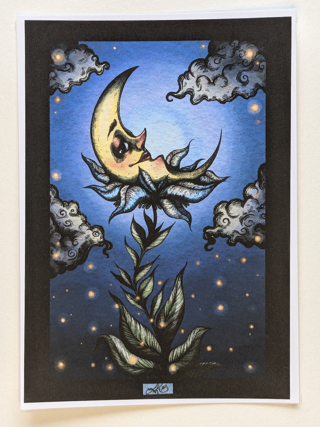 Moonflower- 5x7in Art Print - Etsy