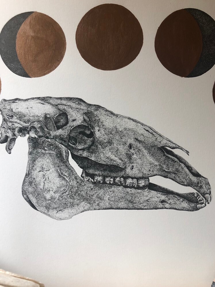 The Cycle of Death-skull Moon Phases - Etsy